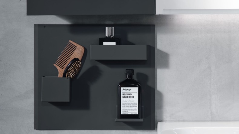 Bathroom furniture with practical storage space | Geberit